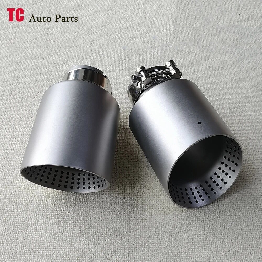1 шт. сотовый выход пескоструйная обработка из нержавеющей стали универсальный автомобильный глушитель наконечник труба для VW GTI MK7 Golf 7 выхлопная насадка, ID 57MM-OD 101MM