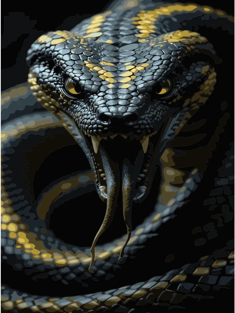 Картина по номерам змея