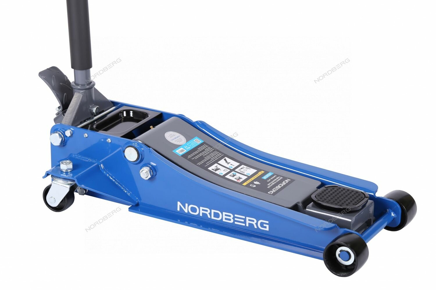 Домкрат гидравлический подкатной для шиномонтажа, г/п 4т, педаль, низкий подхват NORDBERG