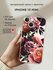 Чехол на Apple iPhone 13 mini / Айфон 13 мини с принтом "Бордовые винтажные цвет...
