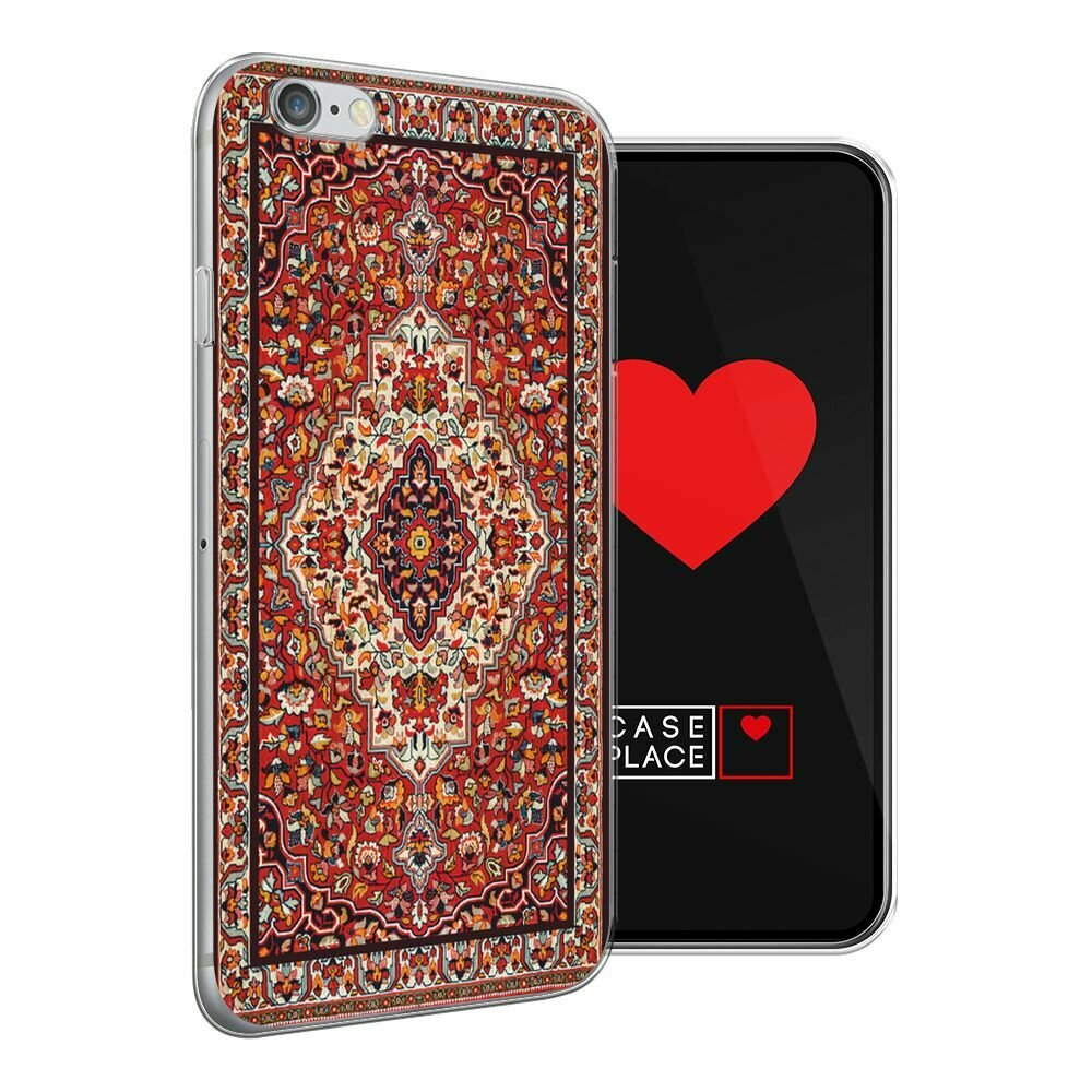 Силиконовый чехол на Apple iPhone 6 / Айфон 6 с принтом "Красный ковёр" — фото 1