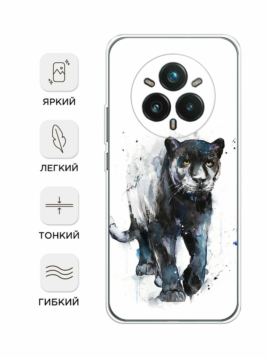 Чехол на Realme 14 Pro / Реалми 14 Про с принтом "Пантера арт 3" — фото 1