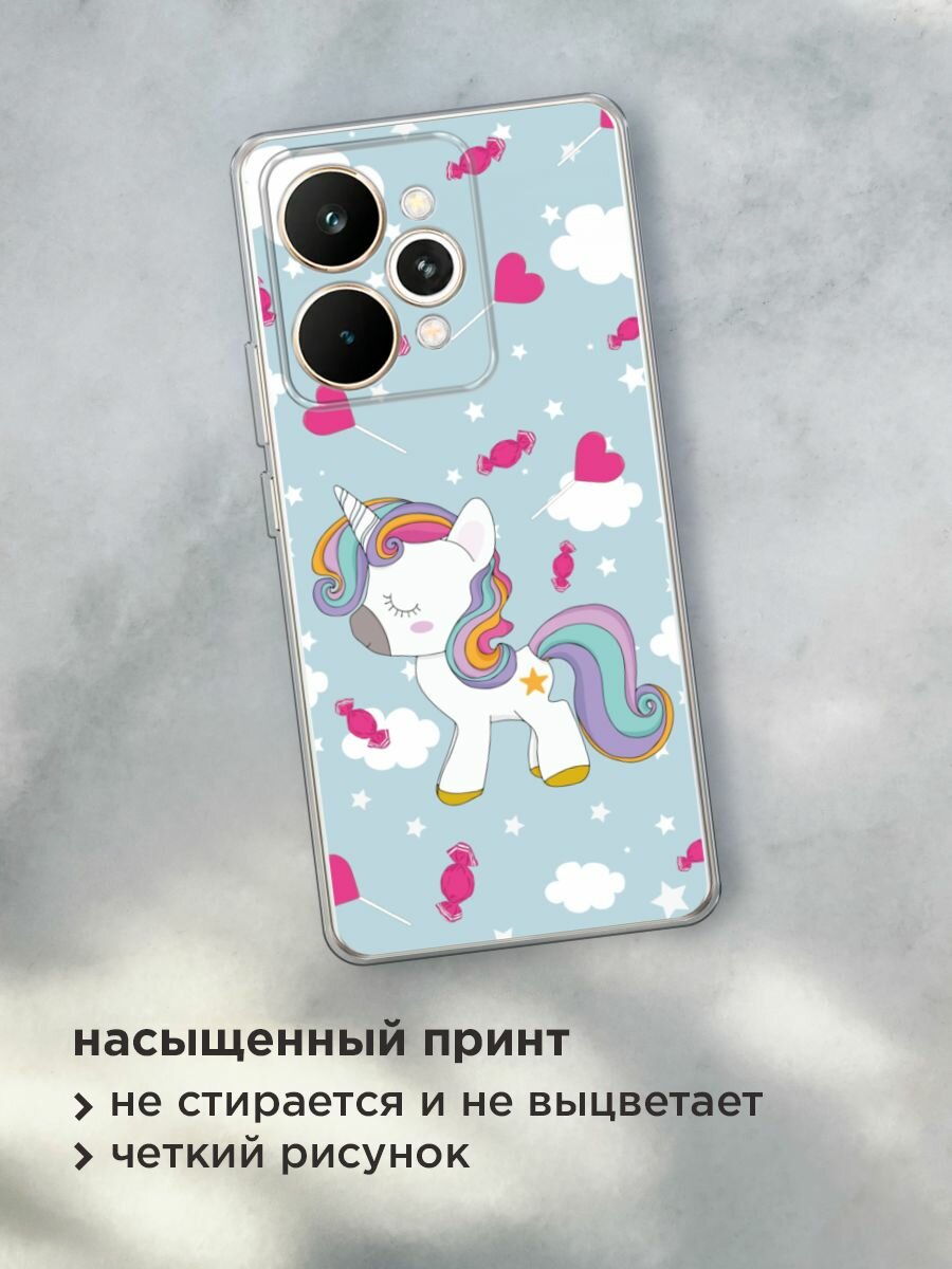 Чехол на Realme 15 Pro / Реалми 15 Про с принтом "Сладкий единорожек" — фото 1