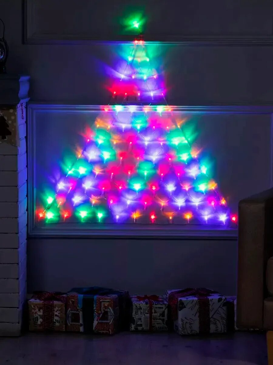 Гирлянда на елку сетка 1 м от сети