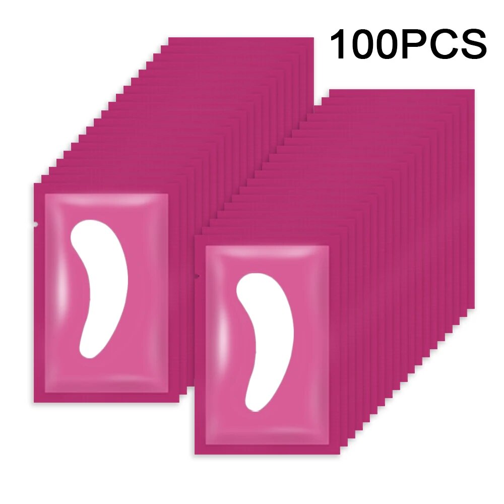 Патчи для наращивания ресниц AILEISHI, 100 пар, Rose Red C
