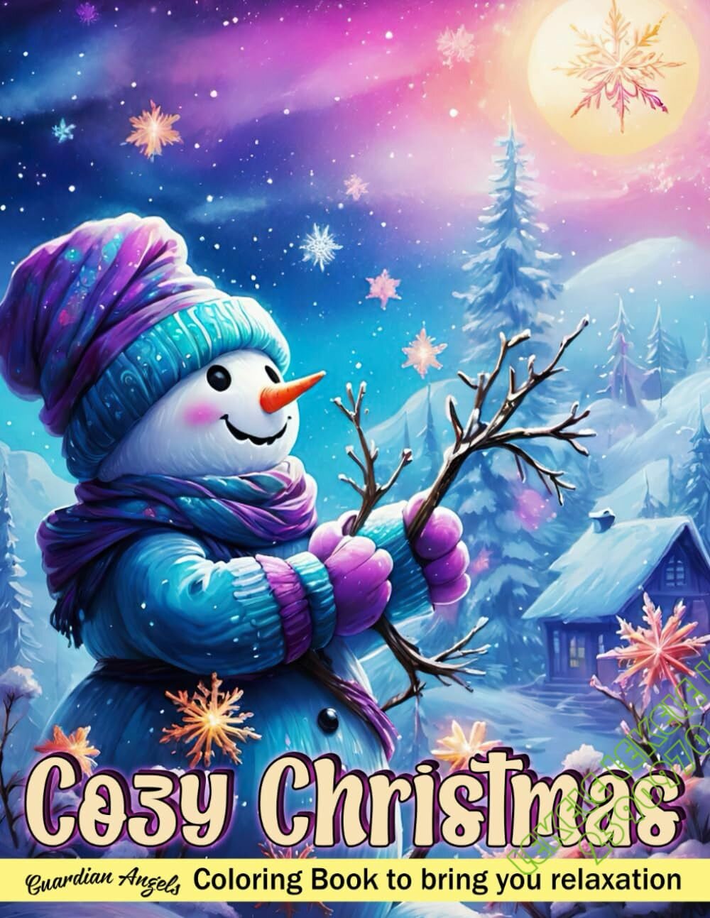 Уютные и красивые книги по раскраске : детские и взрослые книги по раскрашиванию цветов, милые узоры, подарки на Рождество