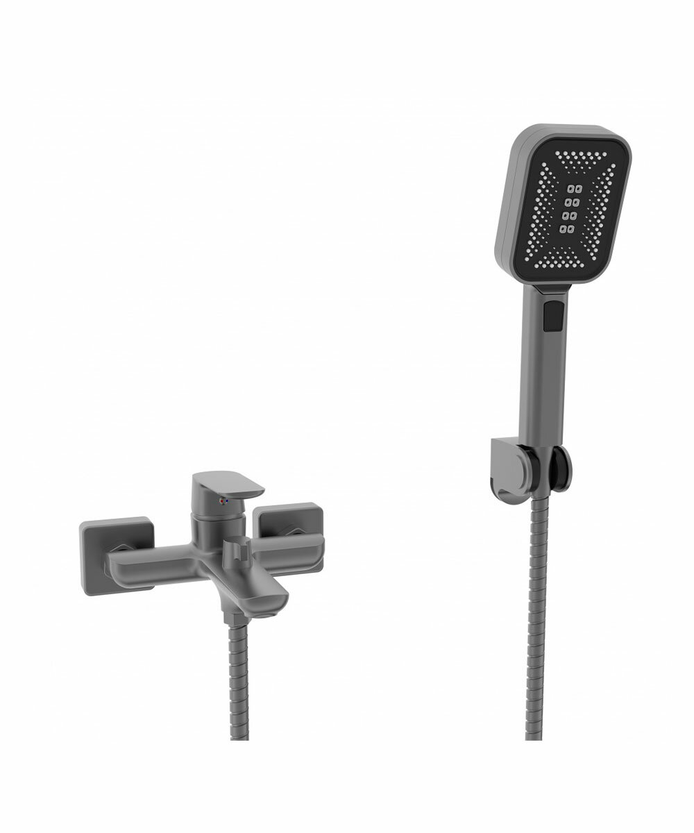 Смеситель однорычажный для ванны с душем от бренда из латуни Vieir V113561-G графит