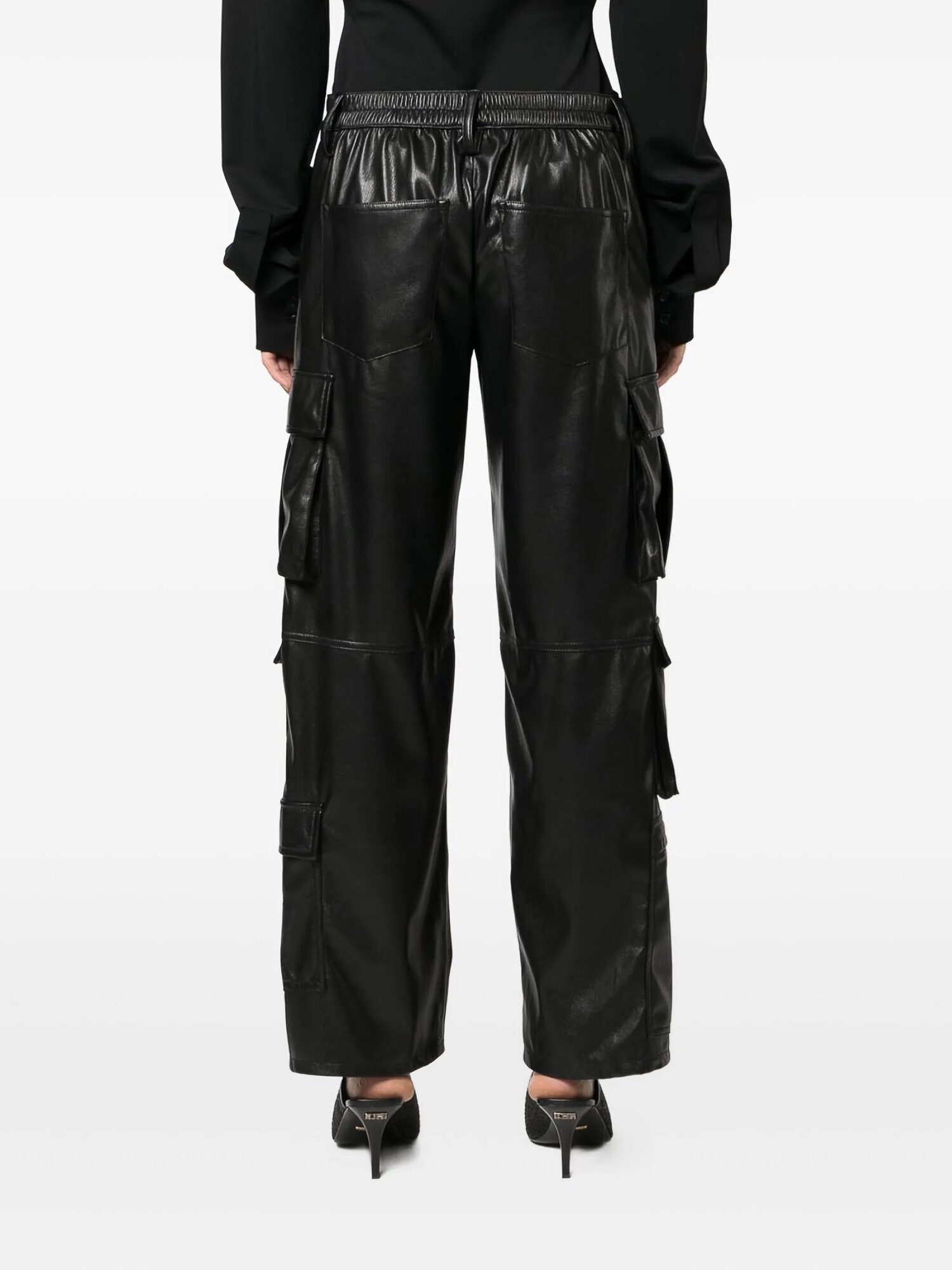 Брюки Alice+Olivia Luis cargo pants, размер 2, black/black — фото 1