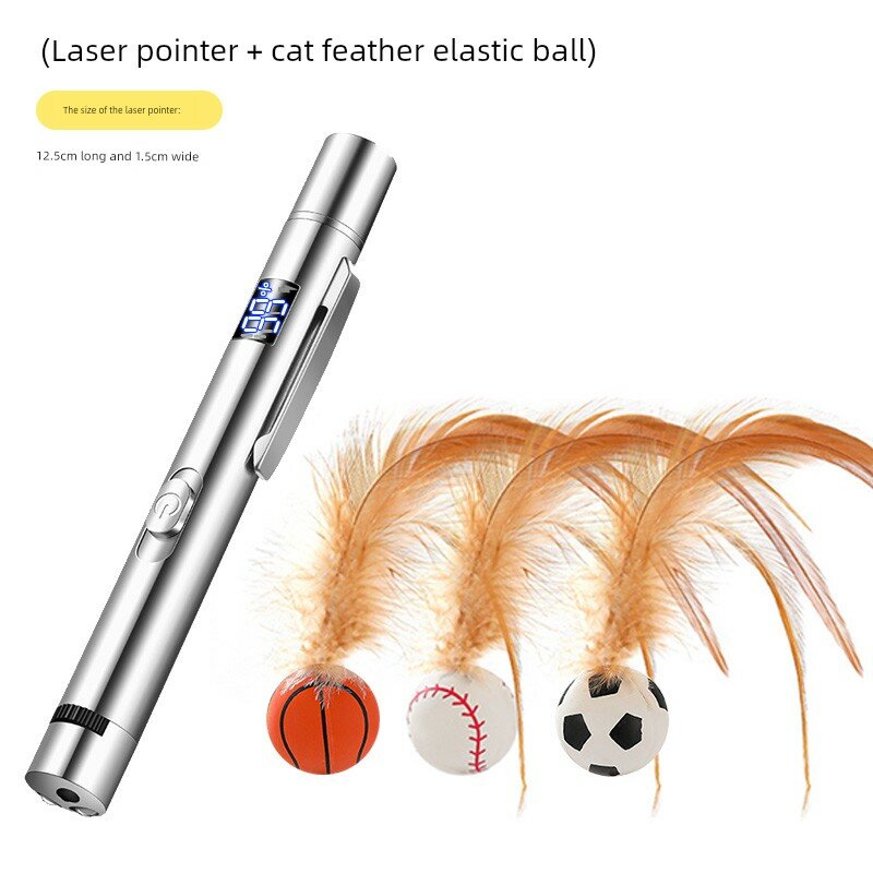 Цифровой лазерный указатель-игрушка для кошек, инфракрасный фонарик, лазерный свет, перезаряжаемый, многофункциональный