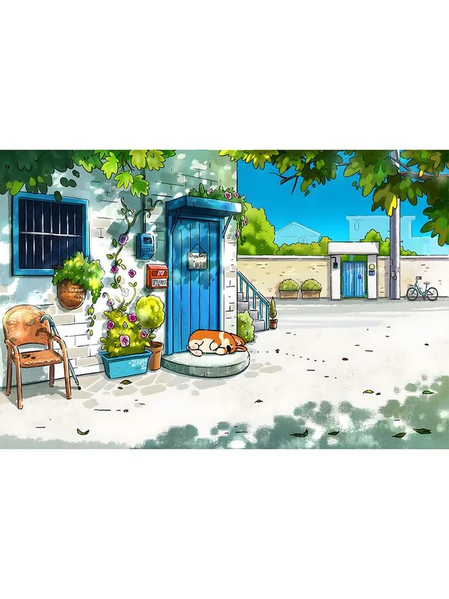 Деревянный пазл (Корги у ворот, 1000 деталей)