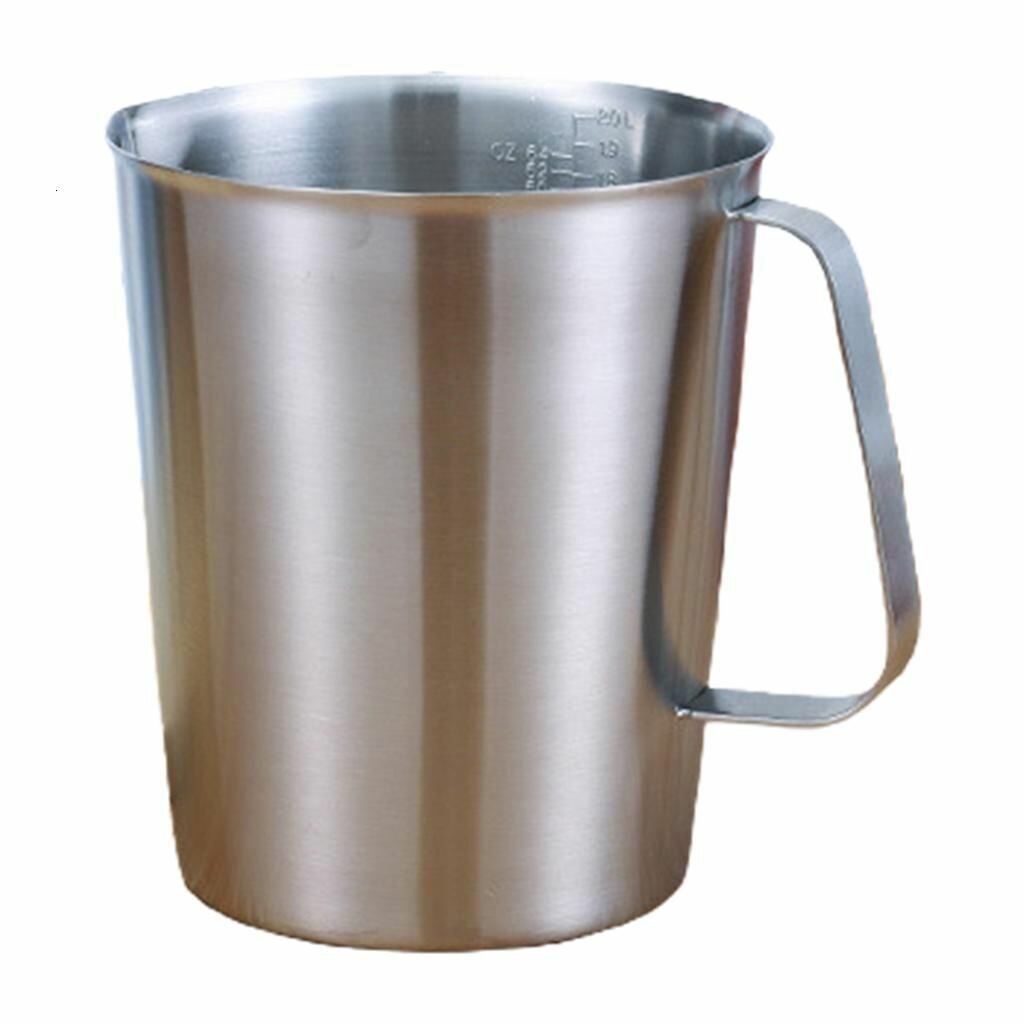 Мерный стаканчик из утолщенной нержавеющей стали со шкалой-2000 мл