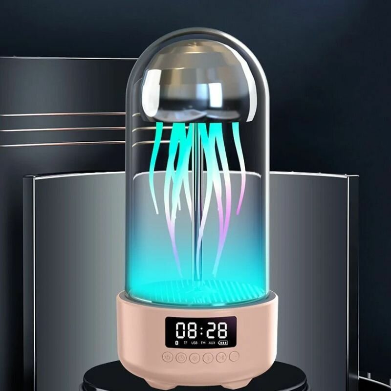 Колонка "Медуза", с подсветкой, Bluetooth, USB Type-C, 2000 mAh, розовая