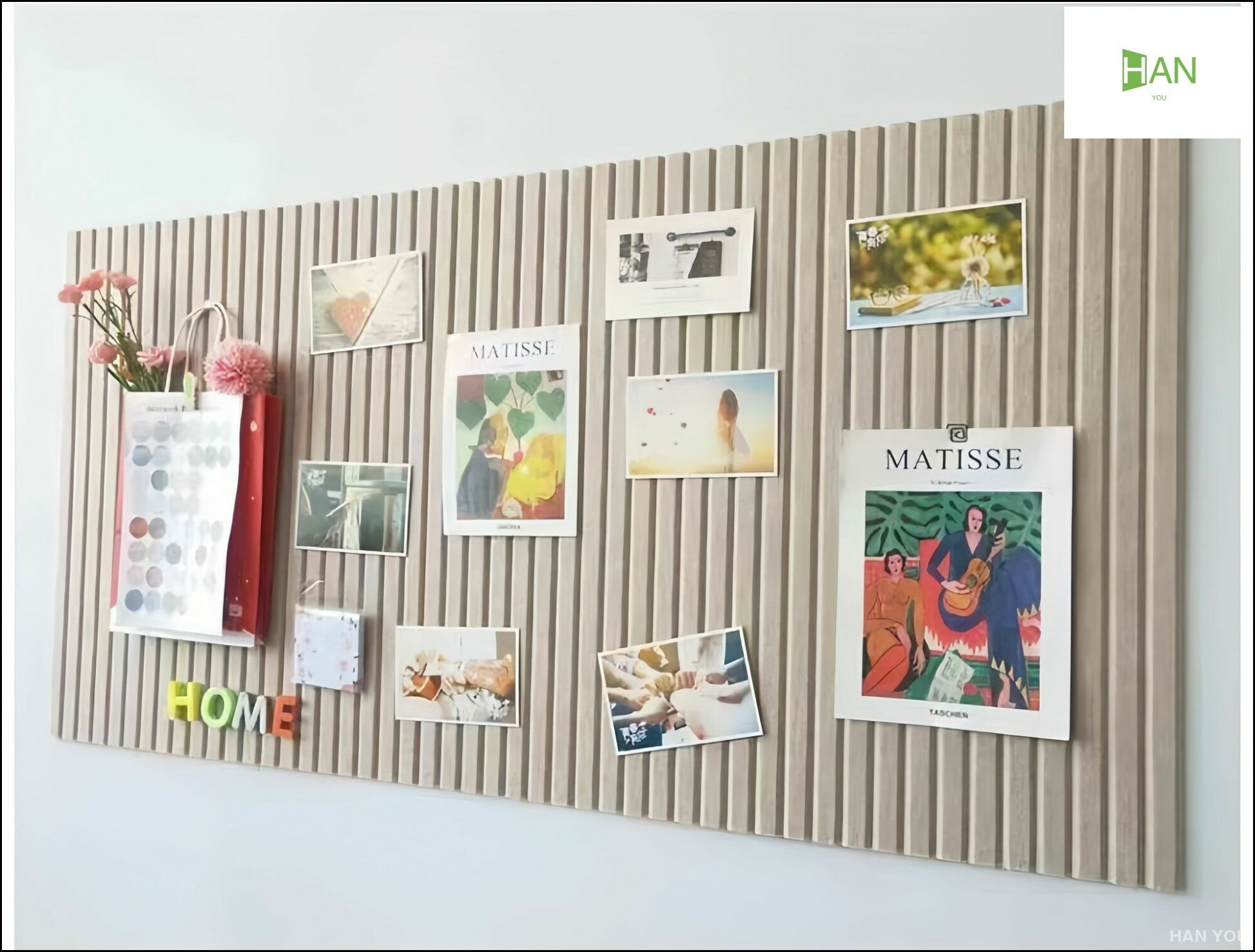 Эксклюзивный настенный мудборд для фото и заметок выполнен из войлока а не пробки