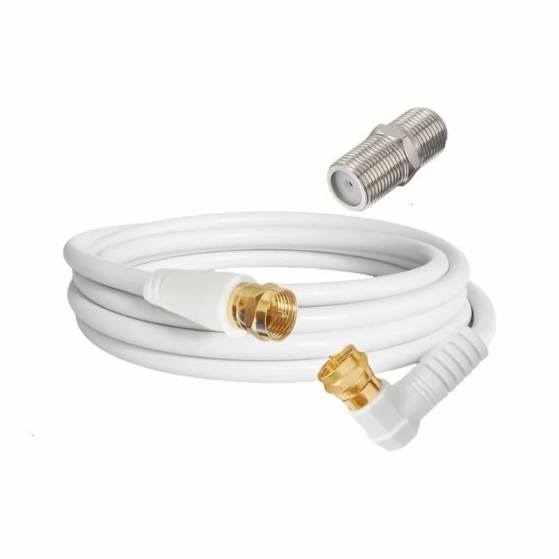 Позолоченный соединительный радиочастотный кабель RG59U типа F с разъемом male-to-male-коаксиальный F-3 м-прямой и коленный