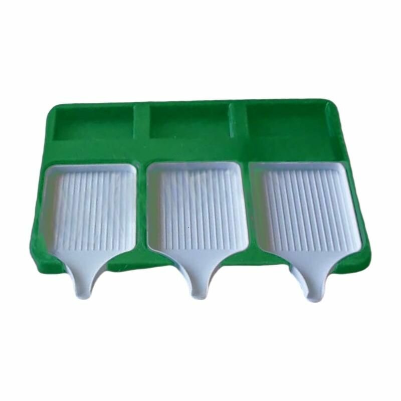 Пластиковый лоток для красок, Зеленый - Квадратный