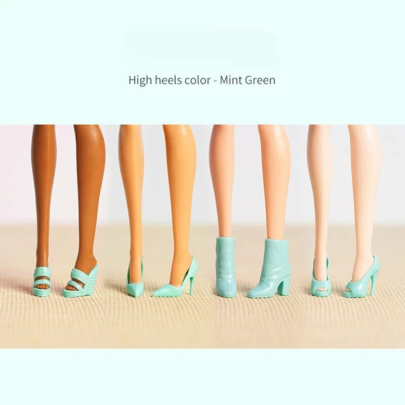 Джинсовая куртка для куклы 30 см Зеленый, High Heels-4 pairs