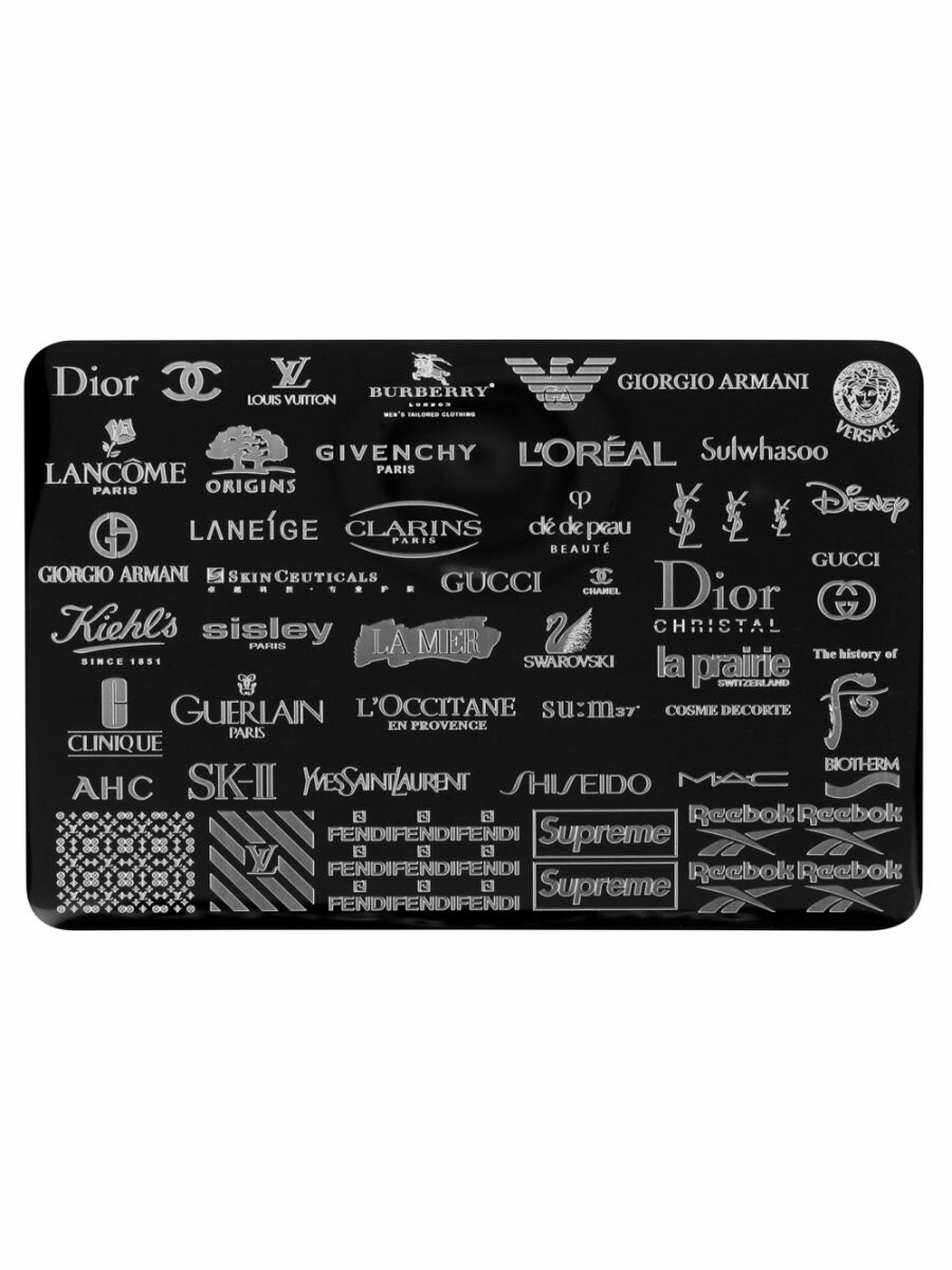 Трафарет для стемпинга Irisk professional, (053 Logo-1 логотипы), металлический, 9,5x14,5см