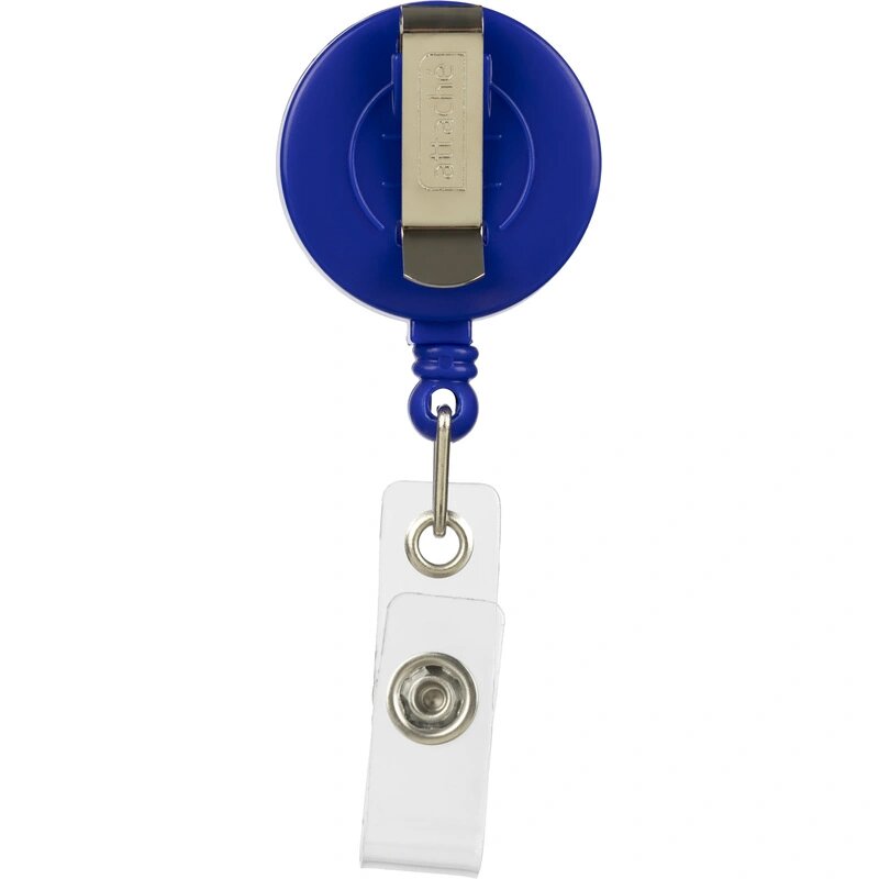 Держатель для бейджа Attache с рулеткой синий (без бейджа) 1шт