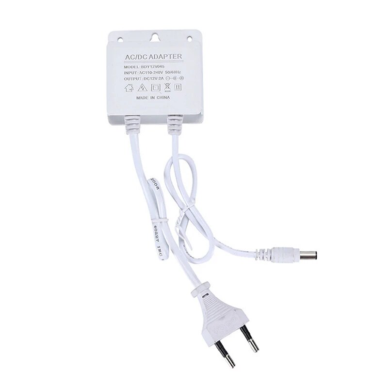 Водонепроницаемый адаптер питания SHIDWJ 12В 2А для камер видеонаблюдения White EU Plug