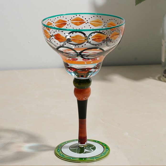 Расписанные вручную именные бокалы для вина «Маргарита», бокалы из цветного хрусталя, 1 шт