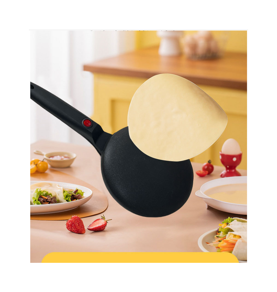 Блинница, электрическая иммерсионная блинница, антипригарное покрытие, диаметр 20 см, черная