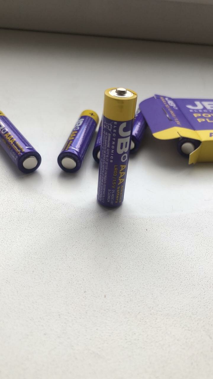 Батарейки ААА - Alkaline Battery AAА Х10. JB Electronics Power Plus. Срок годности - 5 лет. LR03/1.5v