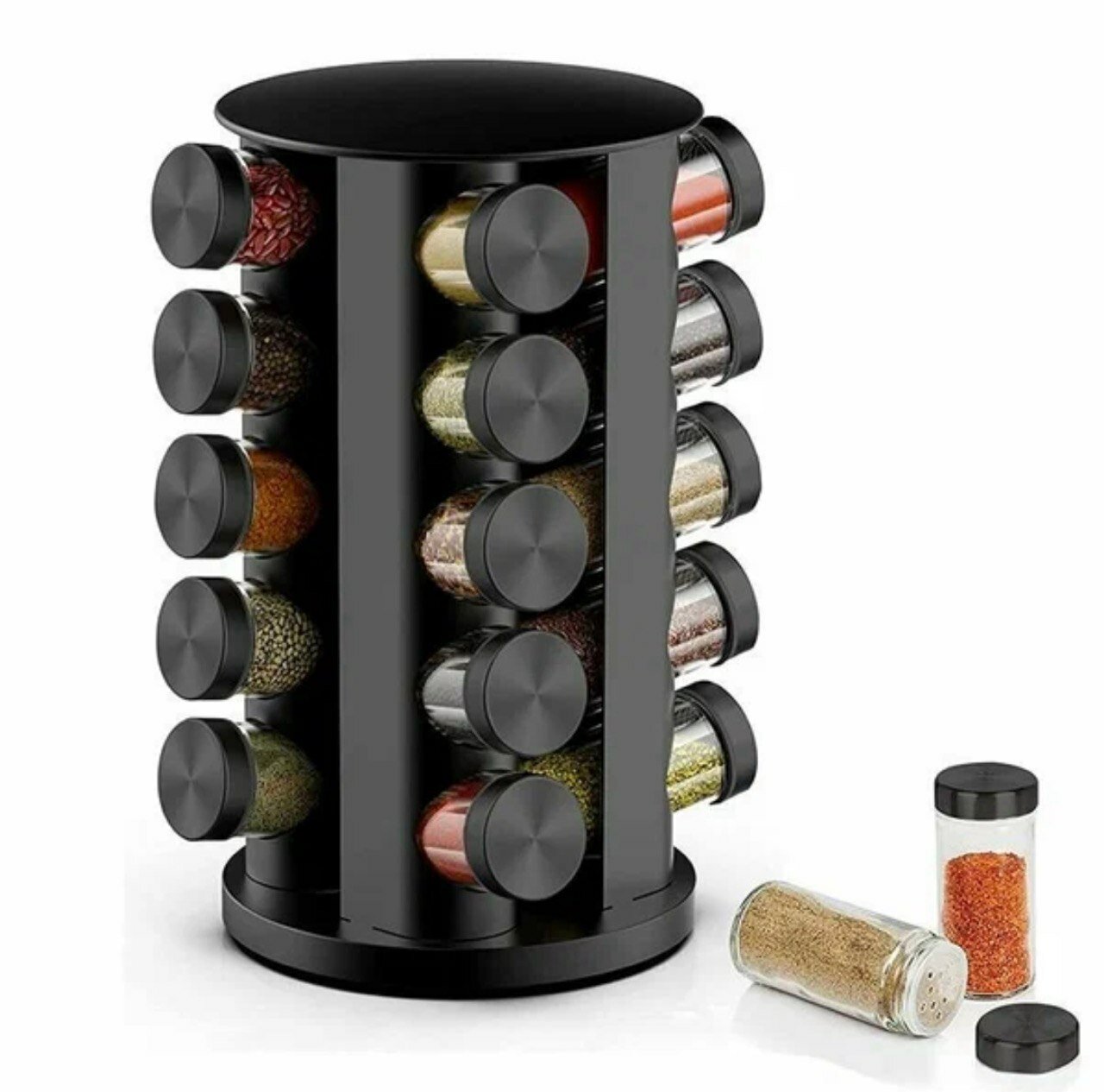 Набор для хранения специй, карусель для специй 20 баночек