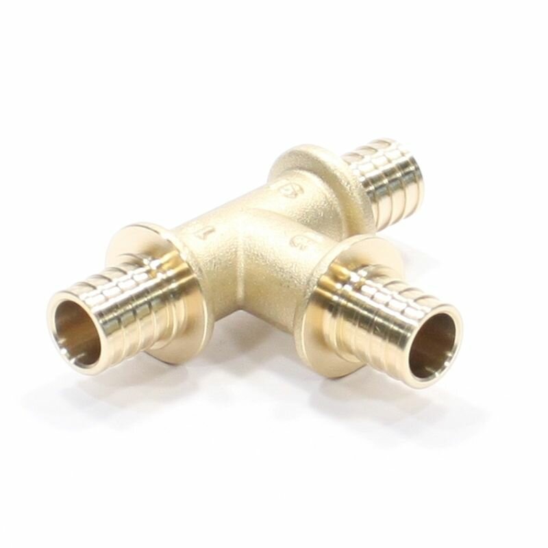 Тройник аксиальный 16-16-16, надвижная гильза, латунь, WAAG Axial