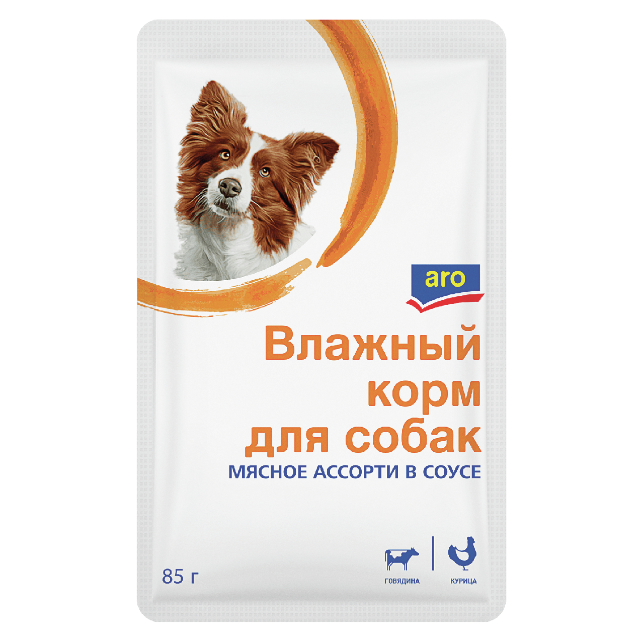 Влажный корм ARO мясное ассорти повседневный для собак 85 г
