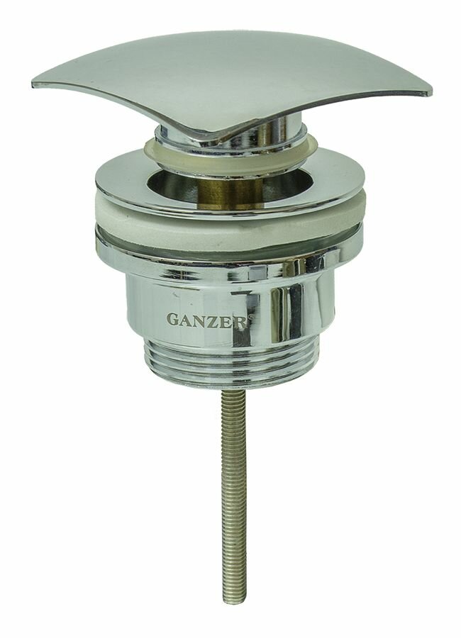 Донный клапан универсальный квадратный (хром) GANZER GZ5710(F-10)