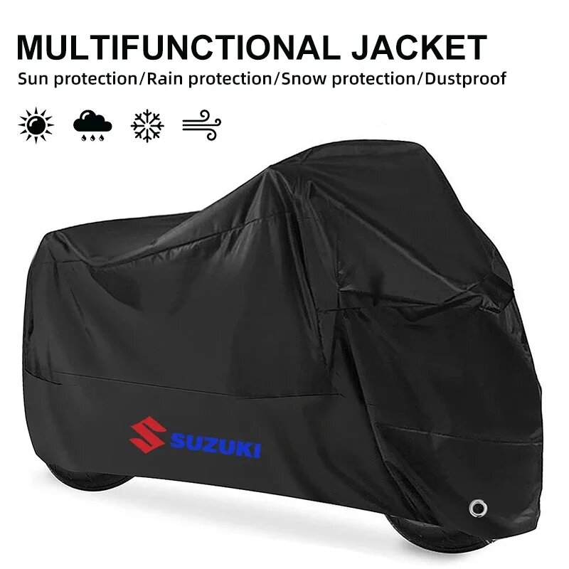 Черный чехол для мотоцикла Suzuki, 150см, водонепроницаемый