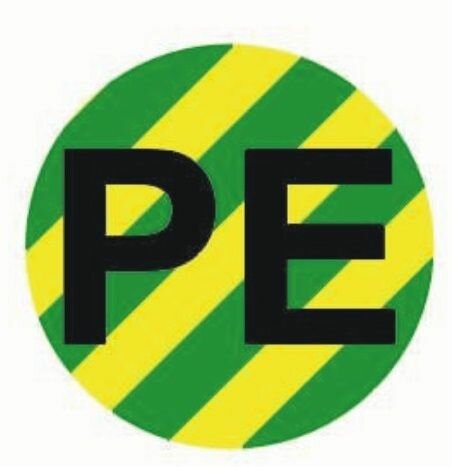 Наклейка "PE" d20мм PROxima EKF an-2-07-1-10 шт