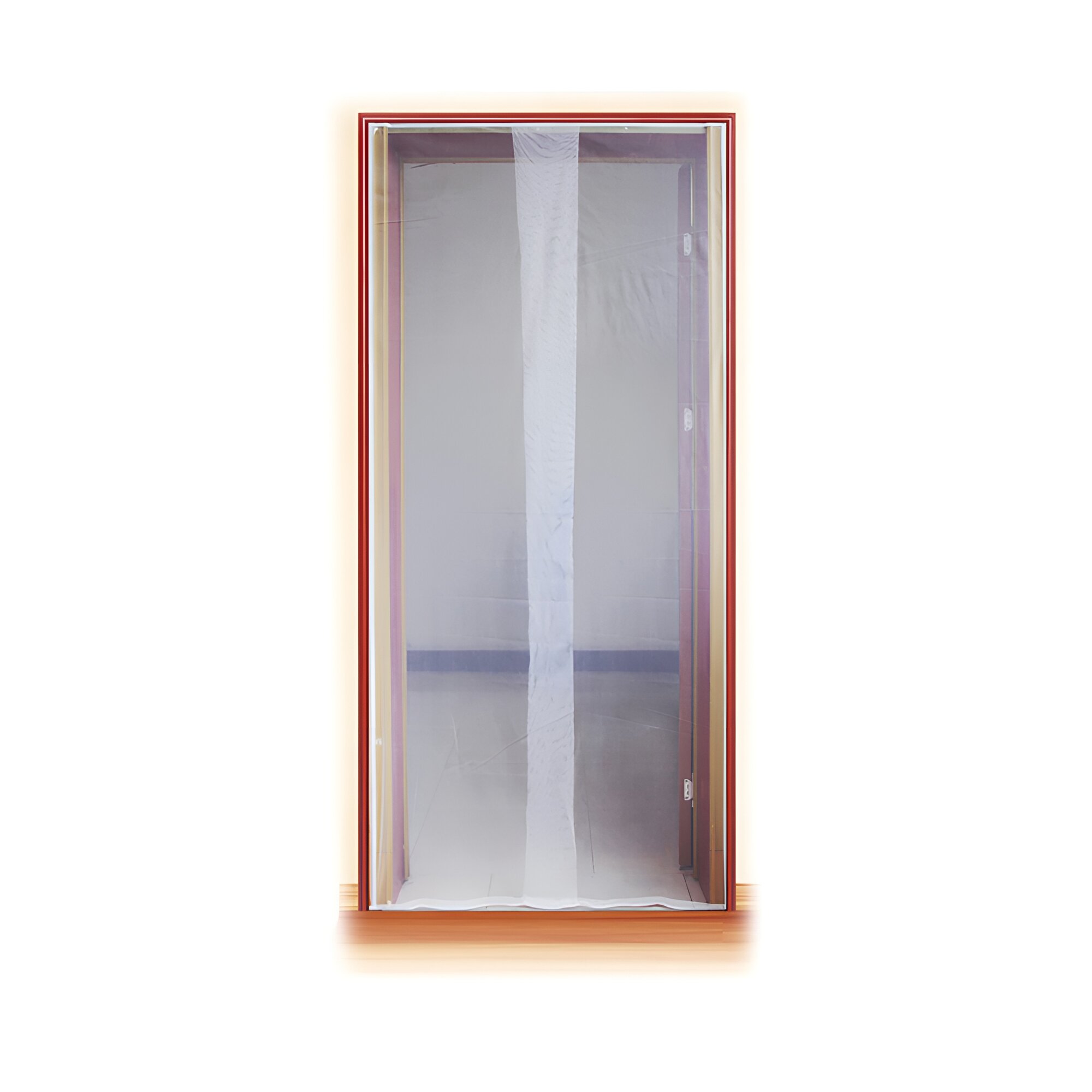 Москитная сетка на дверь "Рыжий кот", на липучках, 1,2 x 2,1 м, белая