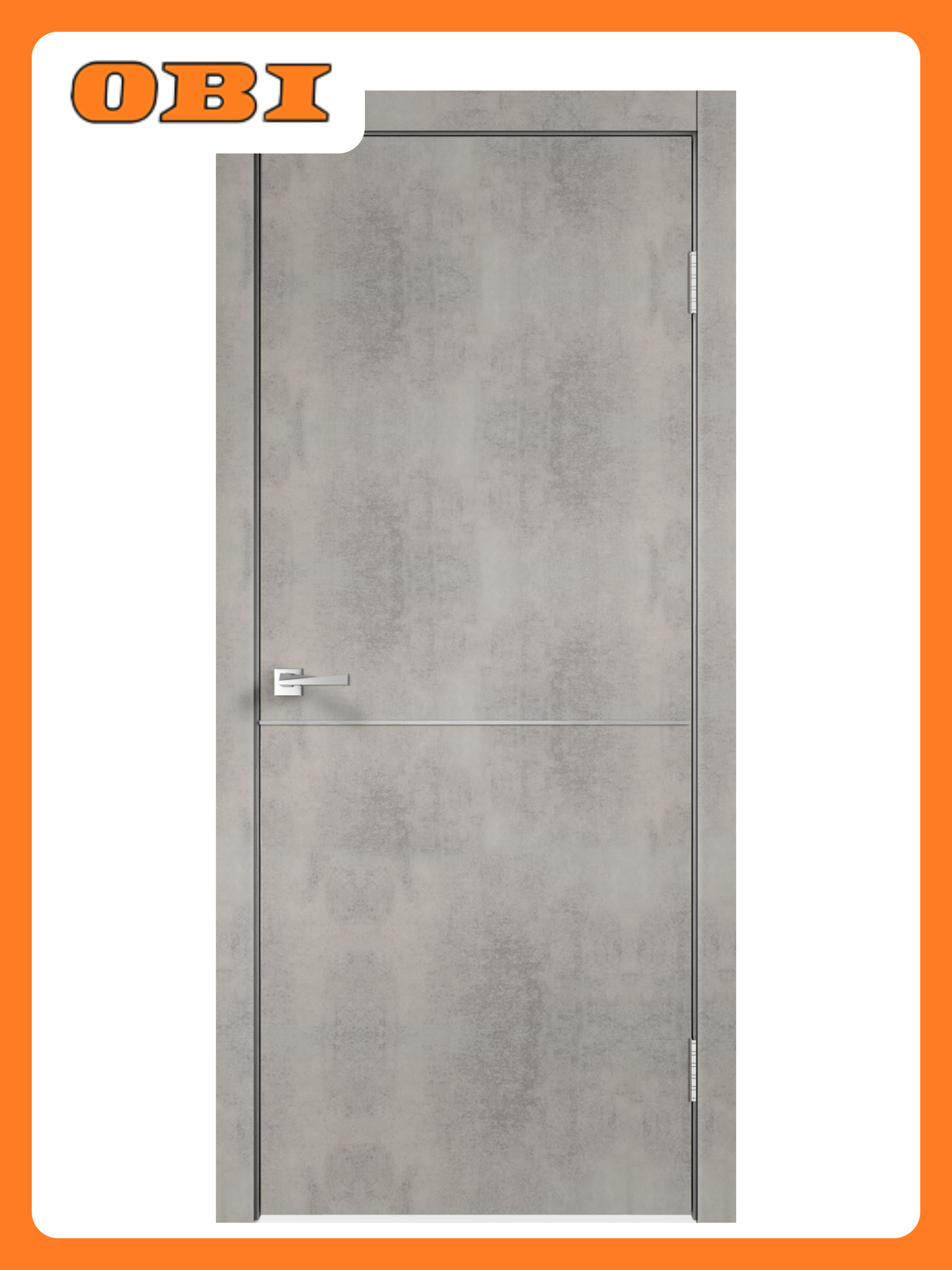 Межкомнатная дверь VellDoris Невада, глухая, цвет бетон светлый, 70x200 см