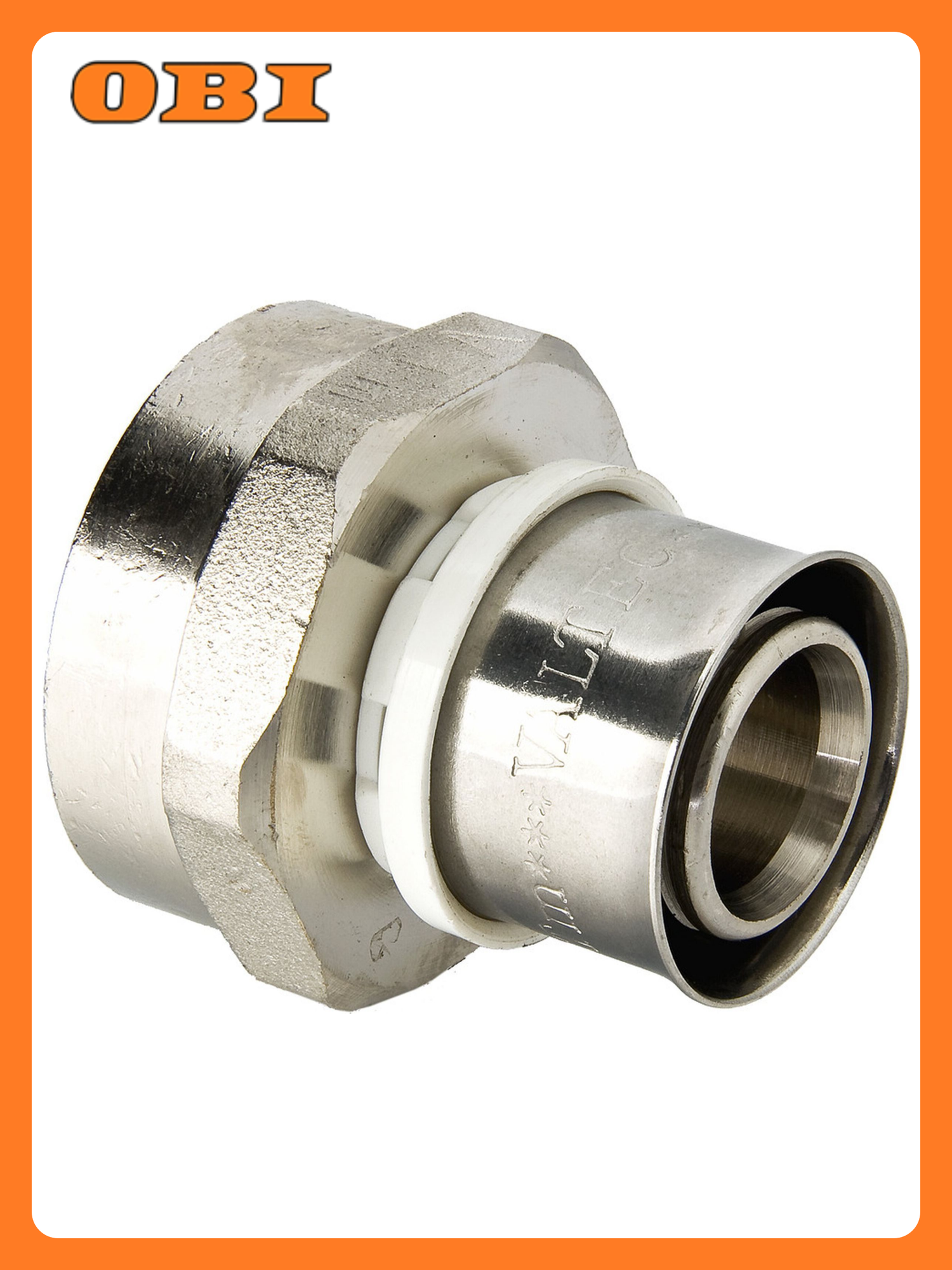 Соединитель латунь никелированный VALTEC VTm.202. N 1/2" х 20 мм