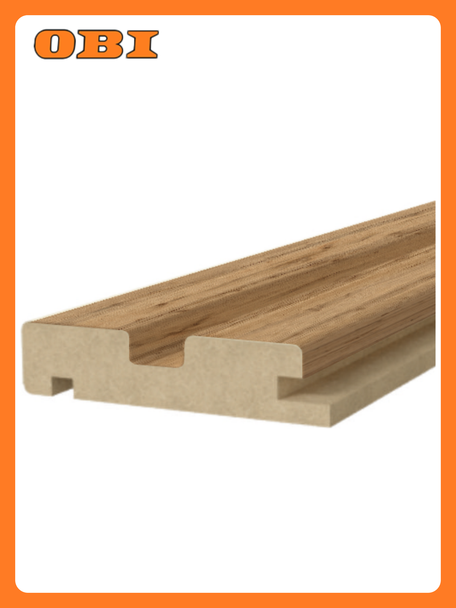 Профиль МДФ Stella Beats Light, 2700х66,5х16 мм, глянцевый, коричневый