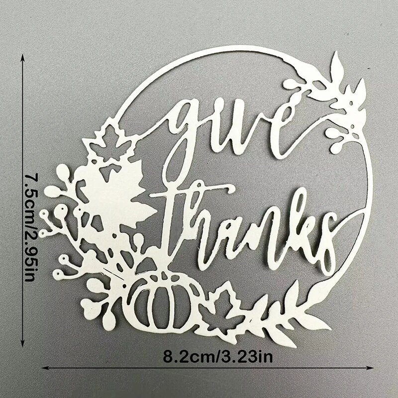 Металлические пресс-формы для скрапбукинга "Лист цветок" Серый, A161