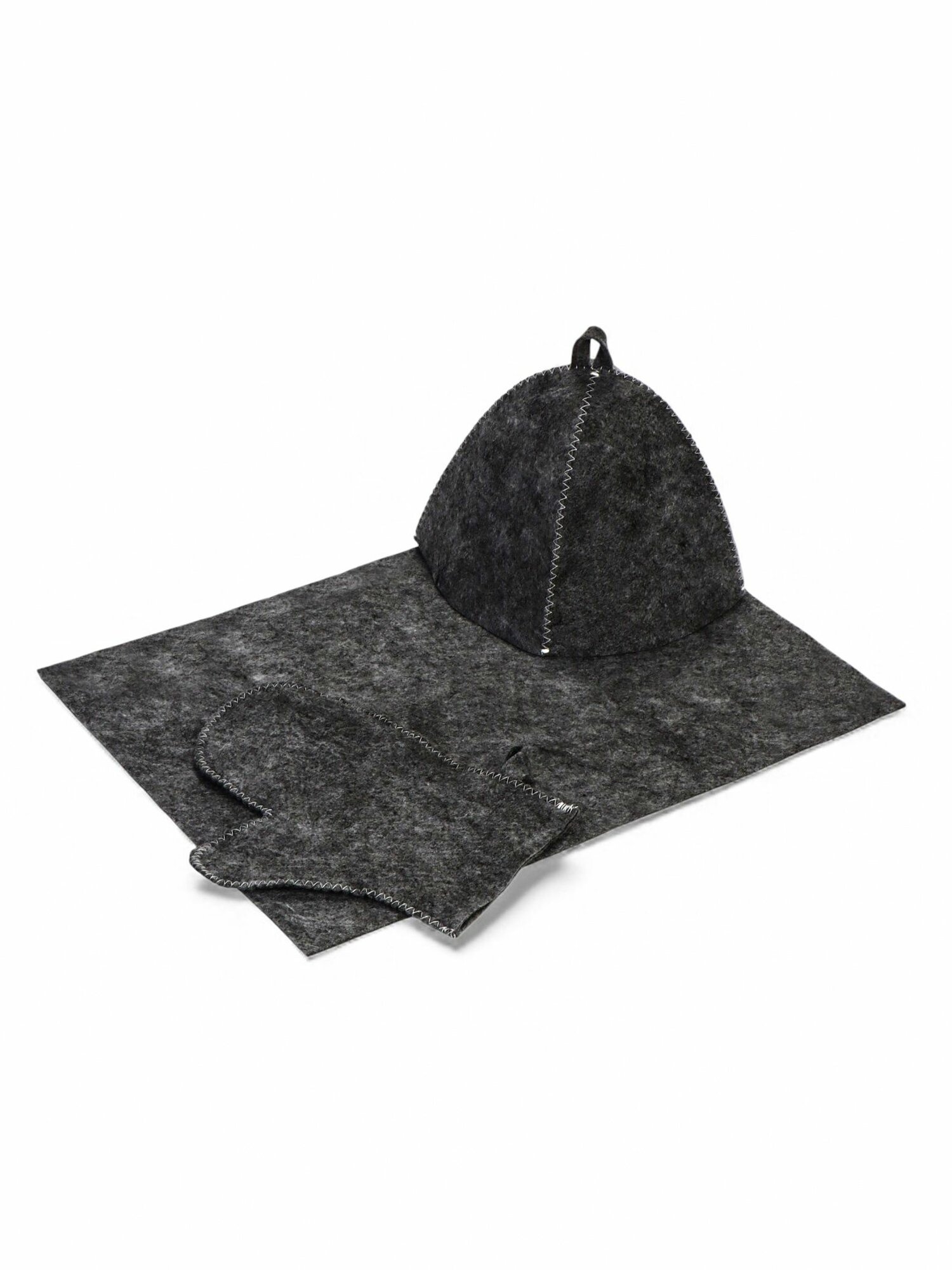 Набор для бани и сауны темный, 3 предмета