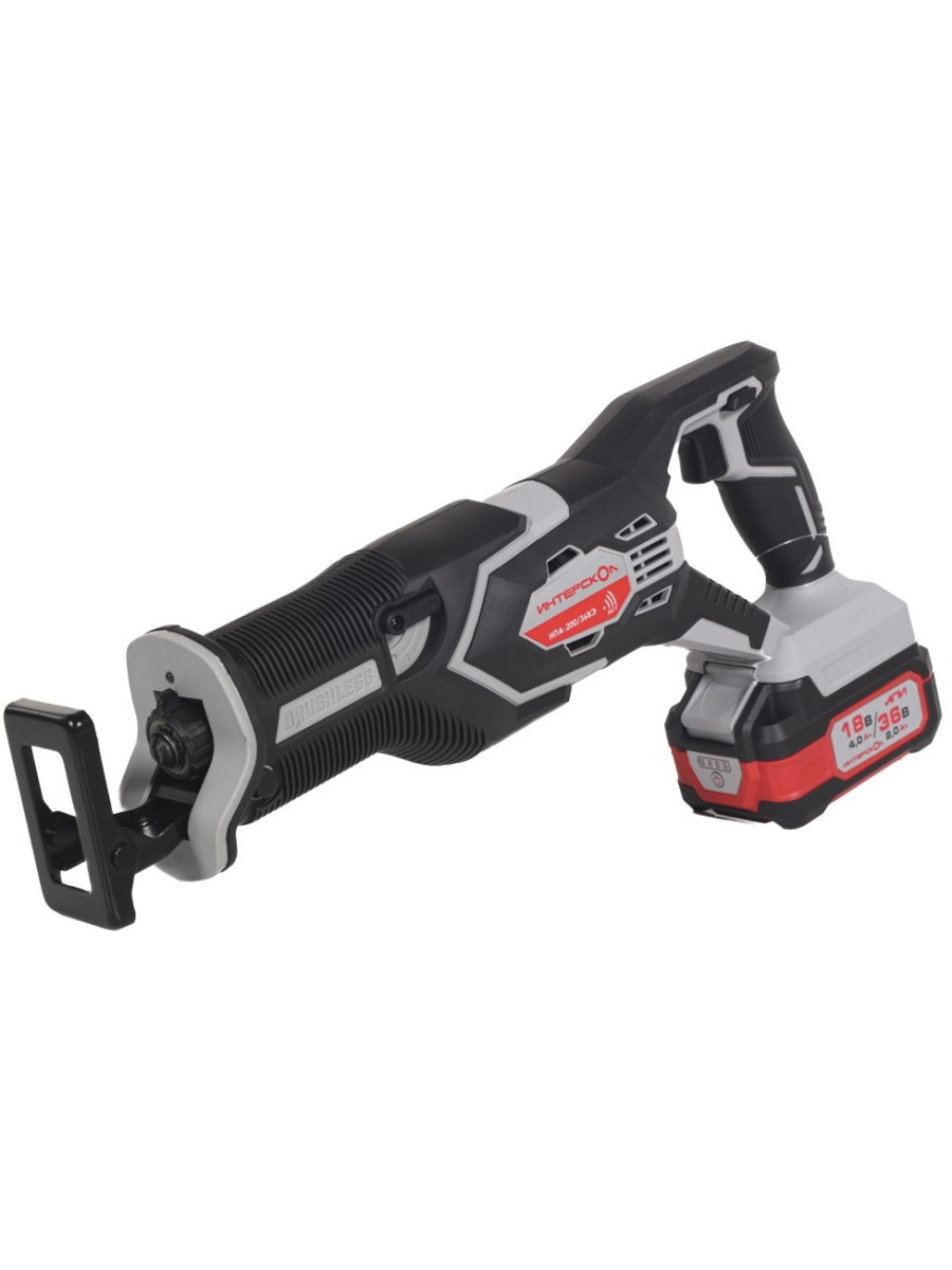 Сабельная пила аккумуляторная Интерскол НПА-200/36ВЭ, 2 аккумулятора, 3000 об/мин