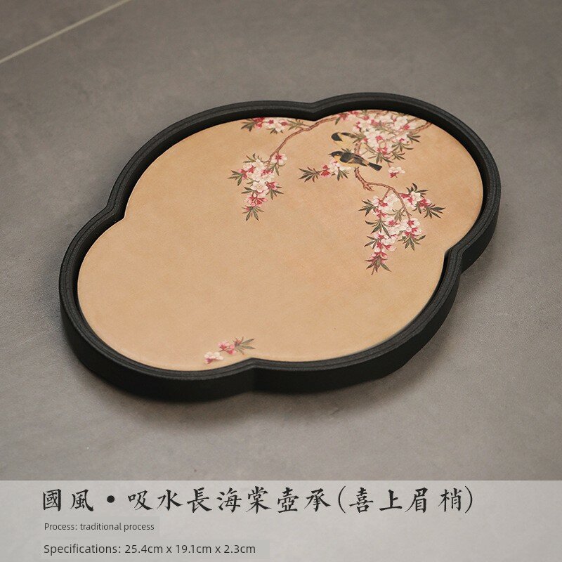 Повседневный поднос для чая из цельного дерева, маленький чайный столик из черного дерева, бытовой поднос для сухих