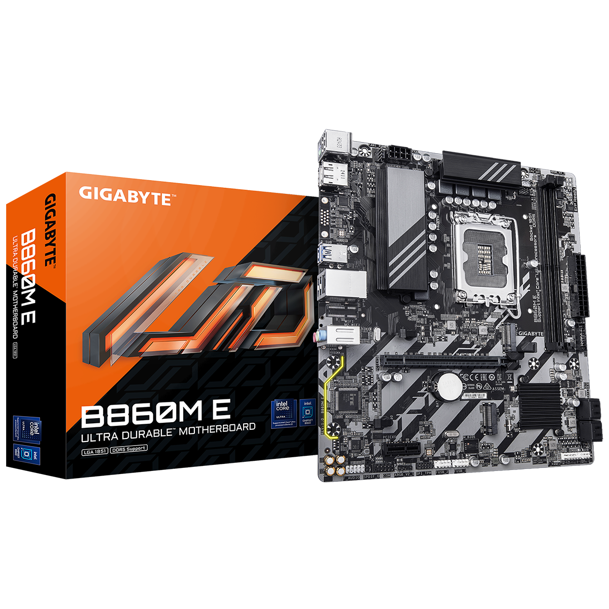 Материнская плата Gigabyte B860M E, LGA1851, Intel B860, Micro-ATX, RTL (B860M E)