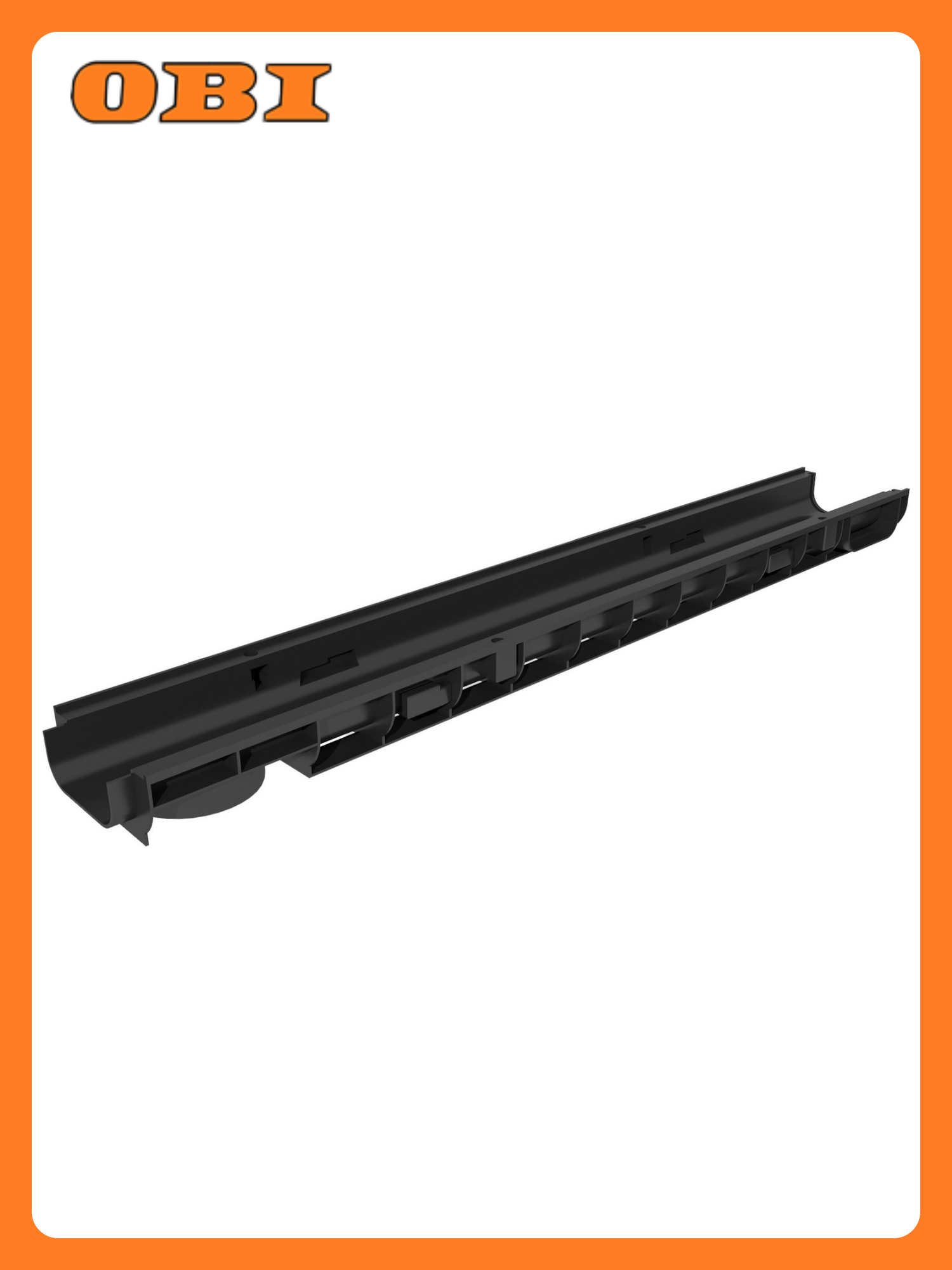 Лоток Gidrolica Standart, для дождеприемника, черный, 1000x146x60 мм