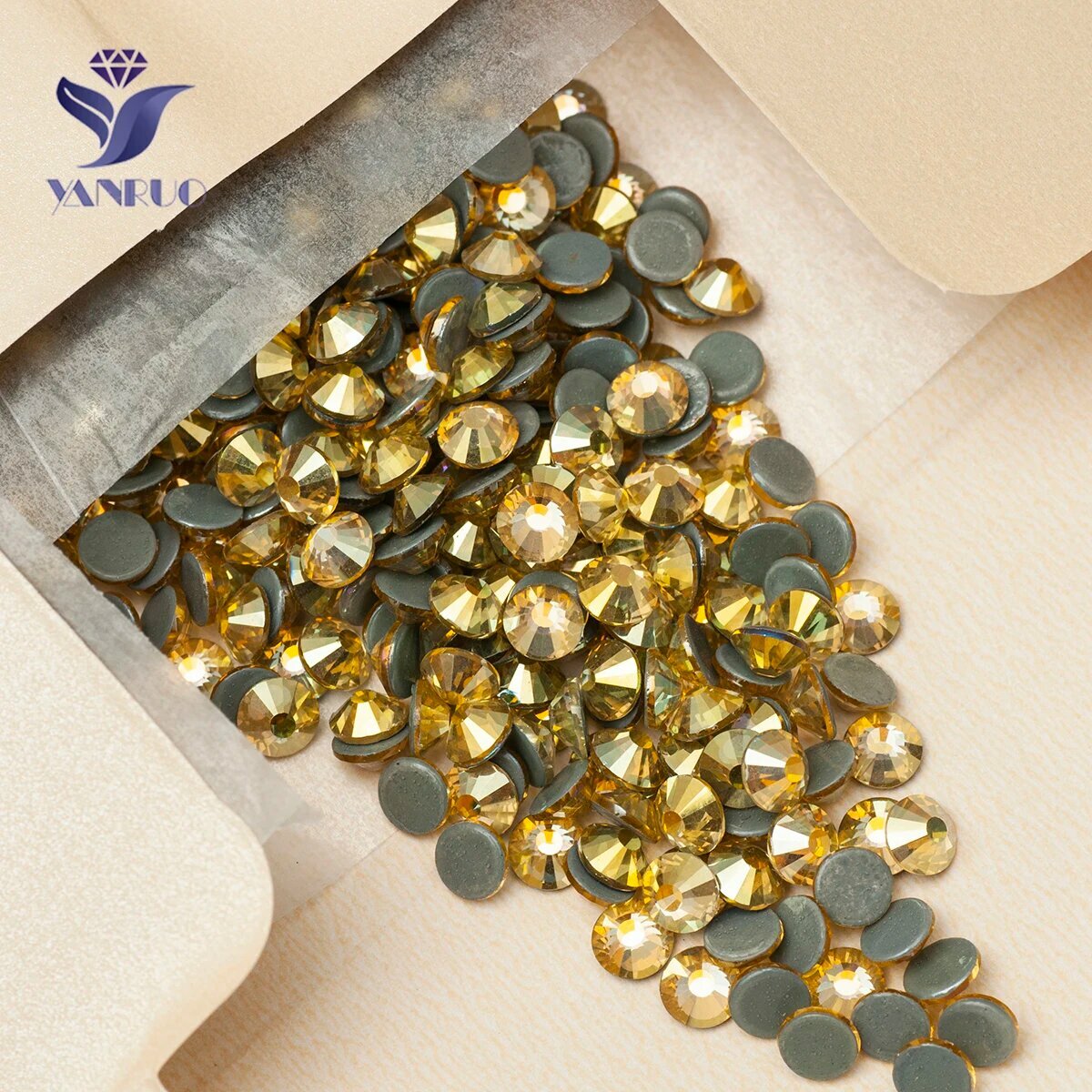 Стразы YANRUO Jonquil AB, SS20, 1440 шт