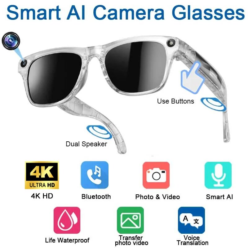 MIJIA Умные очки 8K HD White-4K HD