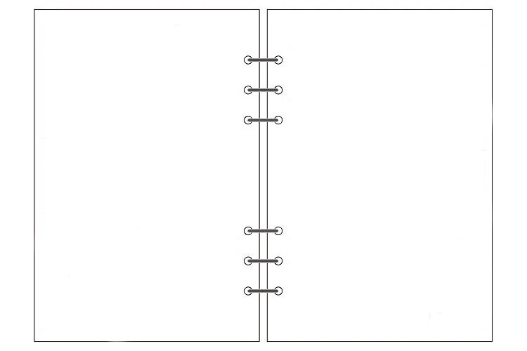 Листы для блокнота A6, 90 листов, Blank