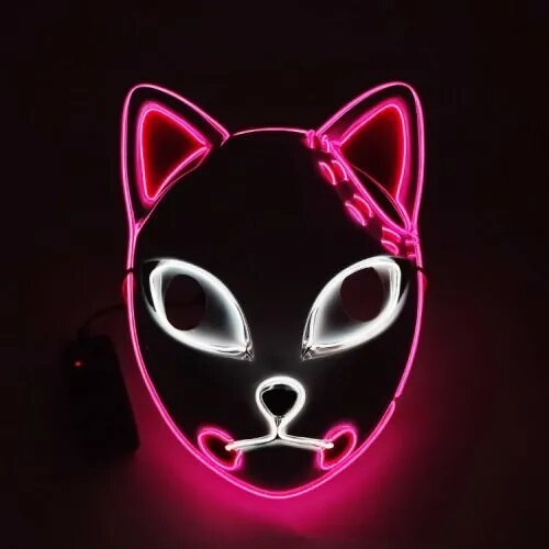 Маска для хеллоина Кицунэ 1 (светится в темноте), пластик