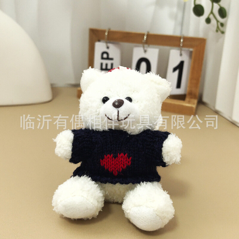 Медвежонок подвеска школьная сумка пара брелок рождественский плюшевый мишка украшения сетка красная кукла подарок на