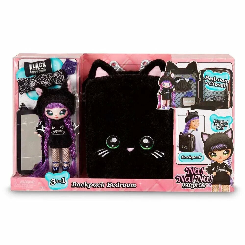 Na! Na! Na! Surprise Backpack Bedroom / Игровой Набор Для Спальни С Плюшевым Рюкзаком, Подходящий Для Детей В Возрасте От 5 Лет И Старше