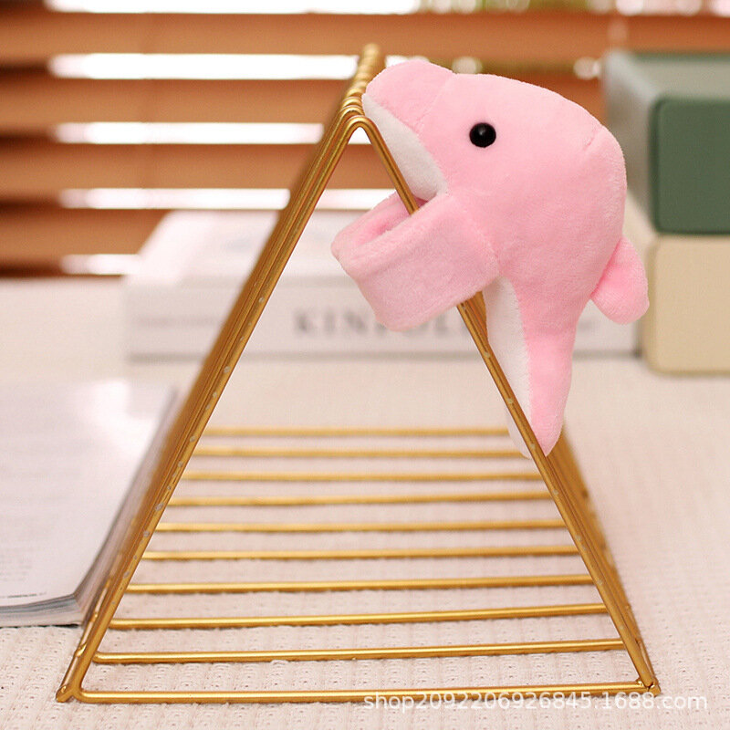 Розовый дельфин мягкая игрушка-кольцо с коротким ворсом 10-15 см морская тематика детская игрушка