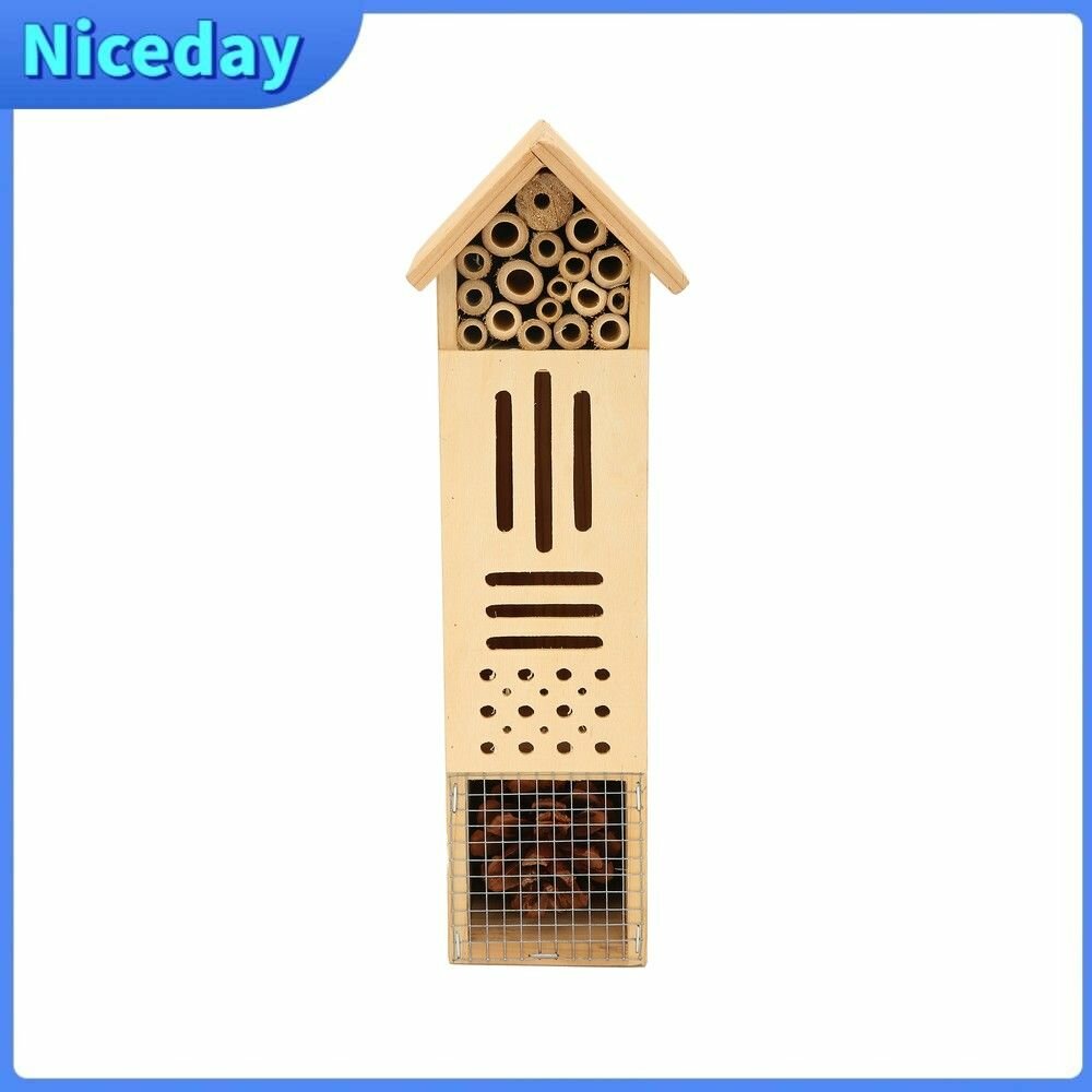 Деревянный дом насекомых, подвесные гнезда, укрытие для садовых принадлежностей